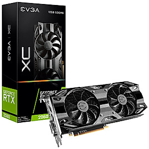 EVGA GeForce RTX 2060 12GB XC Gaming,12G-P4-2263-KR, GDDR6,Dual Fans,Metal Backplate