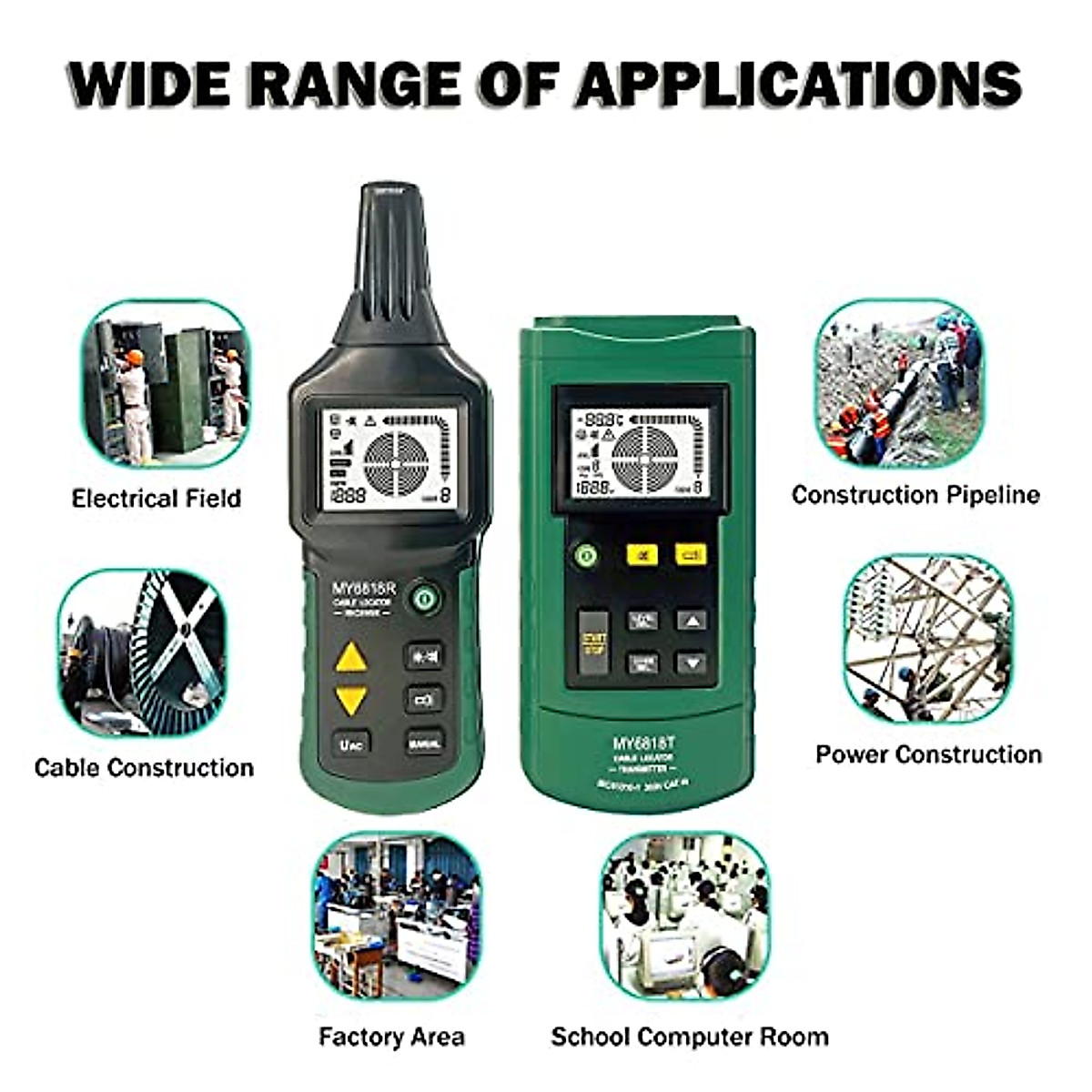 Underground Wire Locator Tracker, Short Circuit Breaker Fault Finder, Telephone Cable Locator, Wall Underground Pipe Wire Detector, Electrical Circuits, Fuses, Switches Tester. 30-400V AC DC