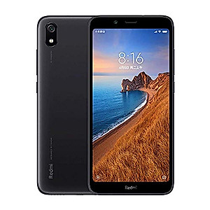 Xiaomi Redmi 7A (32GB, 2GB RAM) 5.45" Display, Face ID, Dual SIM GSM Factory Unlocked (US + Global 4G LTE International Model) (Black)