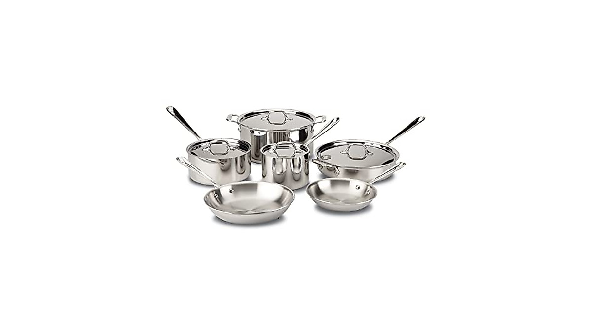 All-Clad D3 10-Piece Stainless Steel Cookware Set