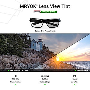 Mryok UV400 Replacement Lenses for Bose Rondo S/M - Eclipse Grey Photochromic