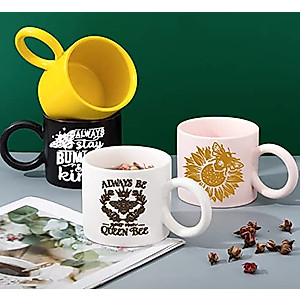 Alinacutle Silkscreen Stencil,Reusable Self-Adhesive Silk Screen Printing, BEE Kind Sentiments for Home Decor/Printing on Wood / Fabric / Wall/Cup/Plate/Glass/Paper,8 x 8“ (Bee Pattern)