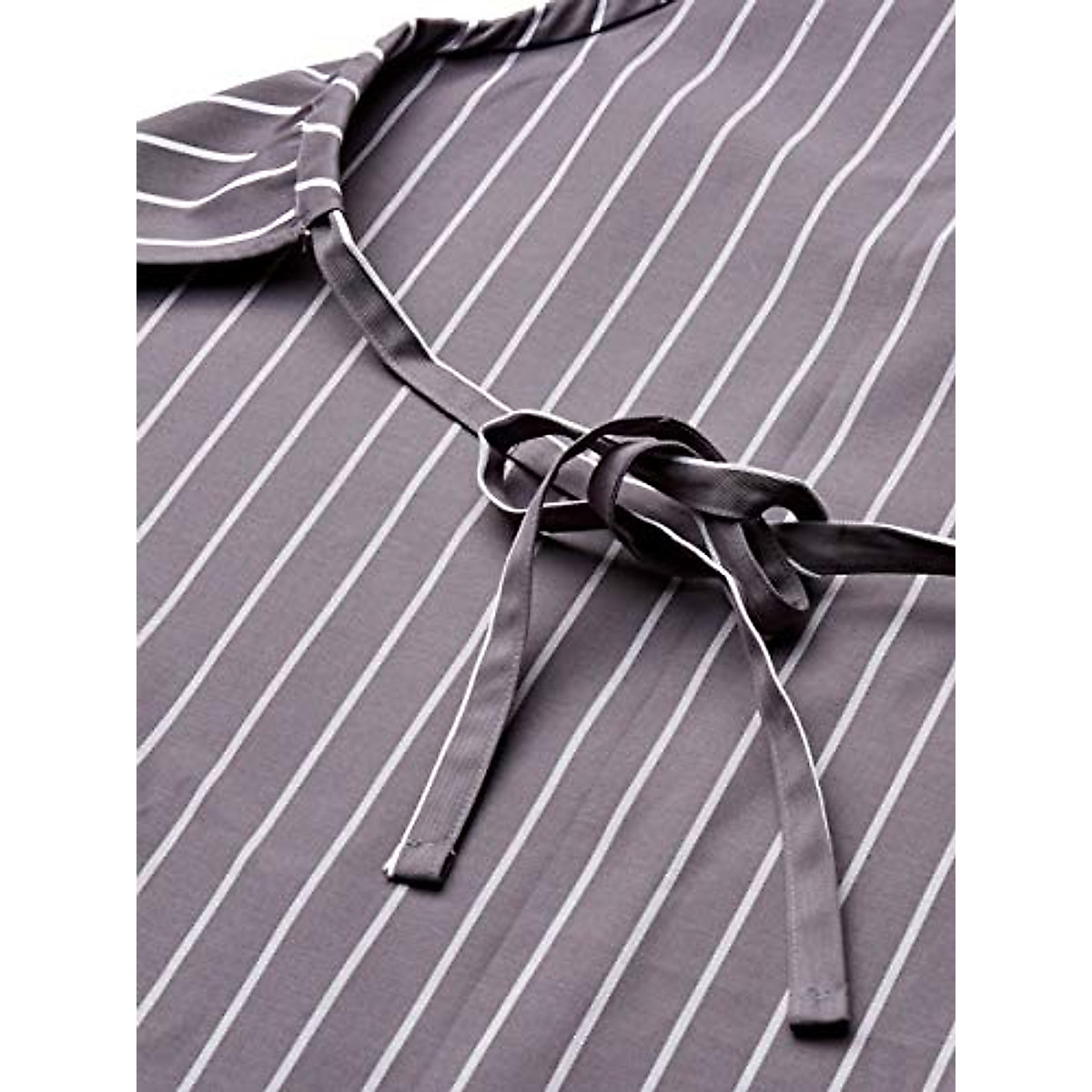 Chef Works Unisex English Chef Apron, Grey W/ Wht Stripe, One Size