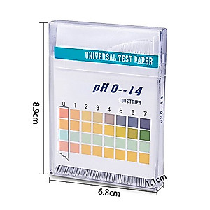 PH Test Strips,100 PH Strips Universal (ph 0~14),Litmus Paper PH Test Strips | Water Test Kit for Aquarium, Pool, Spa, Well & Tap Water,High Sensitivity Test Strips