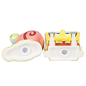 SpongeBob SquarePants Salt & Pepper Shaker Set - SpongeBob and Gary Figure Designs - Ceramic