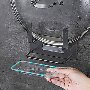 XJJZS Kitchen Storage Rack Wall-mounted Pot Lid Rack Pot Lid Metal Pot Lid Storage Rack (Color : B)