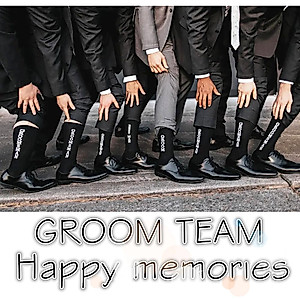 PAIXUN Groom Groomsmen Gifts For Men Him Wedding Proposal Novelty Funny Socks Bestman 100% Cotton Groomsmen Socks