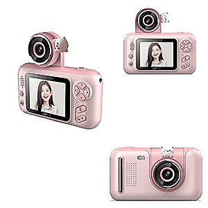 Christmas Children's Digital Camera 3-10 Years Old Christmas Birthday Gift 2.4 Inch 1080P Toddler Camera Portable Handheld Reversible Children's Digital 32GB Memory Camer, Gift for
