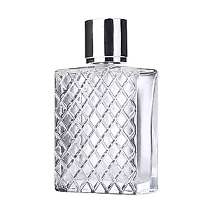 ccHuDE 100ml 3.4Oz Clear Glass Spray Bottles Empty Square Perfume Fine Mist Atomizer Refillable Essential Oil Container for Travel