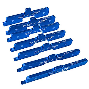 Router Table Setup Bars, Kingson Aluminum Alloy Woodworking Tools Compatible for Kreg (Set of 7)