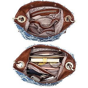 Dasein Hobo Purses Handbags for Women Soft PU Leather Slouchy Shoulder Bags Fashion Top Handle Tote Pocketbook