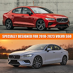 Waterproof Car Covers Replace for 2010-2023 Volvo S60, 6 Layers All Weather Custom-fit Car Cover with Zipper Door & Windproof Bands for Snow Rain Dust Hail Protection (S60)