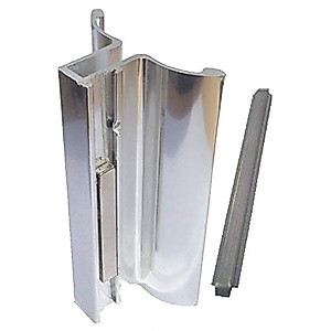 Gordon Glass® 3-3/4" Bright Chrome Frameless Shower Door Handle with Magnet and Stainless Steel Strike Plate - Set