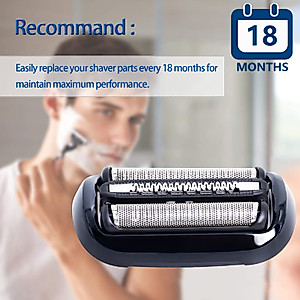 53B Shaver Head Replacement Compatible with Braun 5 Series 6 Series Shavers, Electric Shaver Head Replacement Foil and Cutter for 5020s, 5018s, 5050cs, 6020s, 50-R1000s