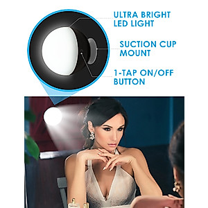 Bright Basics Ultra Bright LED Vanity Light Portable Wireless Ball Lamp Mirror Lights