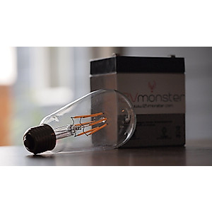 DC 12 Volt Warm White 2700k 6 Watt LED Filament ST64 Light Bulb E26 E27 Medium Base Lamp Low Voltage Marine Boat Solar Stage Film Photography Production Prop Retro Edison 12V Battery Lighting