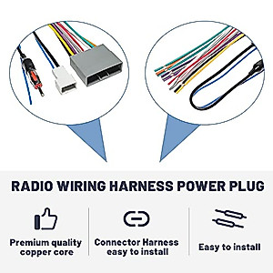 NuIth 70-1727 Car Radio Wiring Harness Connector for 1992-2015 Honda Civic Odyssey CR-V Pilot, Acura Legend Integra CL RL with Antenna Adapter Plug Replacement Mount Aftermarket Stereo Receiver