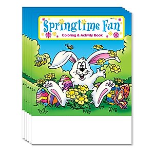 ZOCO - Springtime Fun - Coloring Books (25 Bulk Pack, Without Crayons) - Easter Holiday Party Favors, Games, Puzzles, Activities for Kids