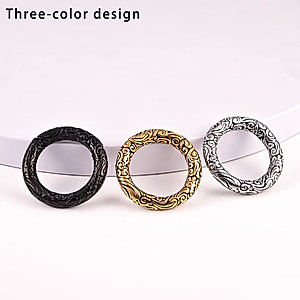 Atomhole 2PCS Cool Ear Weights Hangers 316 Stainless Steel Circular Ear Gauges Hypoallergenic Ear Tunnels Plugs for Stretching Expander Piercing Body Jewelry