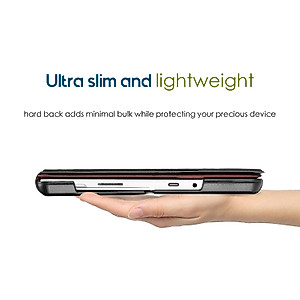 ProCase Case for 12.3" Surface Pro 7 Plus/Pro 7/ Pro 6/ Pro 5/ Pro 2017/ Pro 4/ Pro LTE, Slim Light Smart Cover Stand with Built-in Pen Holder, Compatible with Surface Type Cover -Black