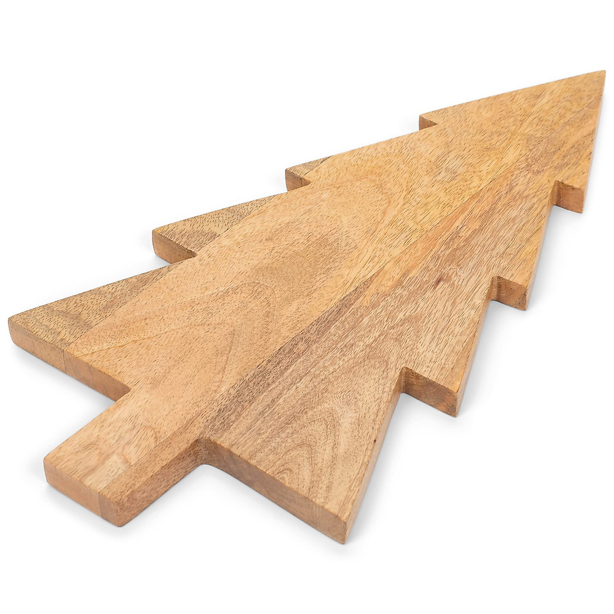 Mary Square Natural Brown Christmas Tree 15 x 7.5 Mango Wood Christmas Cheese Cutting Board