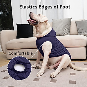 Vecomfy Fleece Lining Extra Warm Dog Hoodie in Winter for Small Dogs Jacket Puppy Coats with Hooded,Blue M