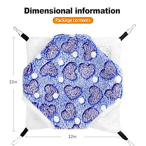 ZukoCert Two Pieces Small Pet Cage Hammock Accessories for Guinea Pigs, Hamsters, Chinchillas