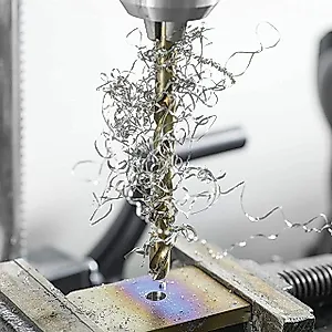 KEWAYO 13-Piece HSS Twist Drill Bit Set - Titanium Nitride Coated High Speed Steel, 1.5 to 6.5mm, Jobber Length for Metal, Cast Iron, Wood, Plastic - Complete with Metal Storage Case