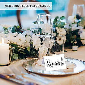 Andaz Press Table Tent Place Cards On Perforated Paper, Formal Black And White, Reserved, 20-Pack, Placecards Table Settings Reserved Table Signs Reserved Seating Signs Reserved Signs For Tables