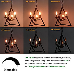 Winbomgo E12 Led Light Bulbs Retro Candelabra Led Light Bulbs Dimmable 25 Watt Incandescent Equivalent CRI 85+ 150lm Flame Tip Shape Ca11 Shape for Chandelie/Ceiling Fans 2200k Amber 6Pack
