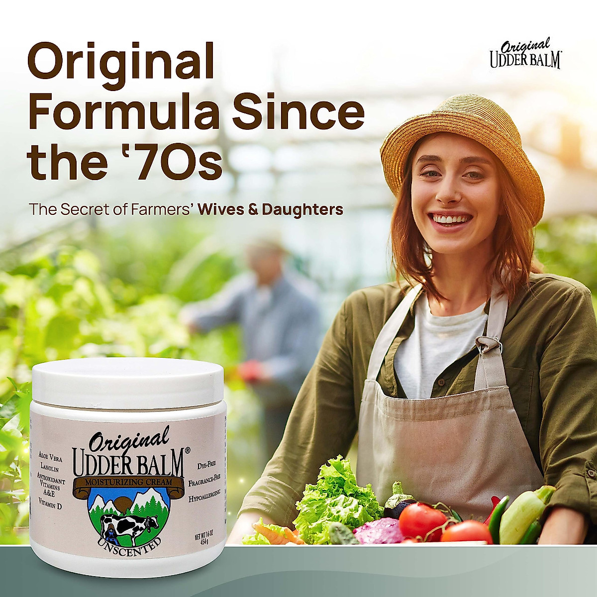 Unscented Original Udder Balm for Cracked Dry Skin 16 Fl Oz