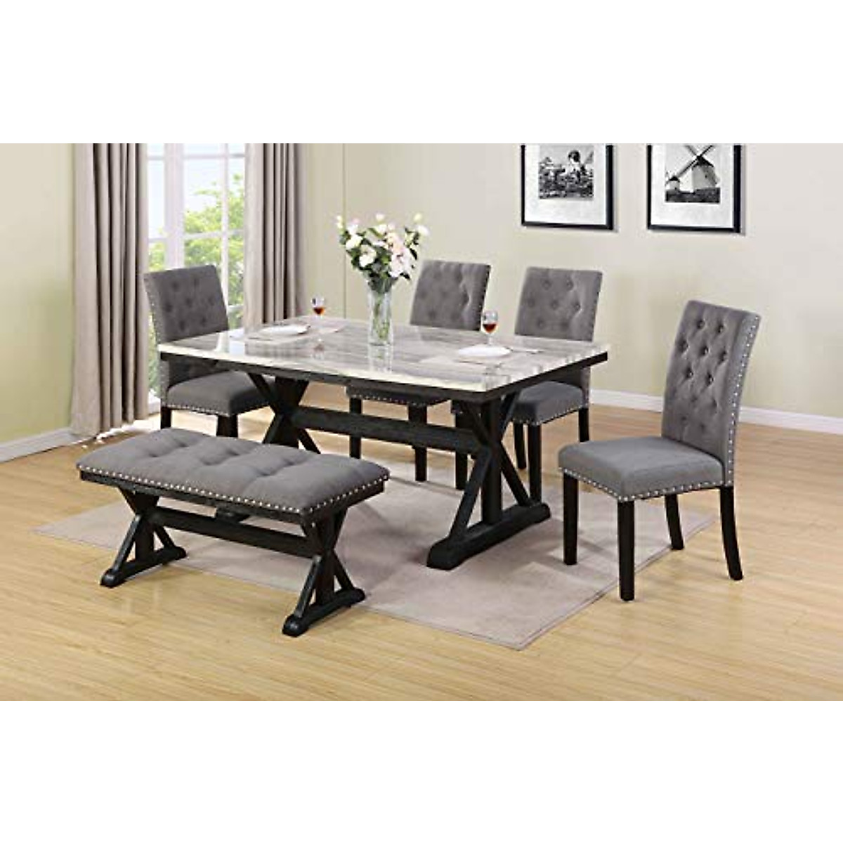 Best Quality Furniture Dining Table Only Gray