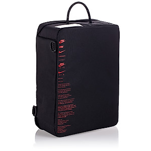 Nike Shoe Box Bag (12L) (Black/Black/University Red, 732 CU IN)