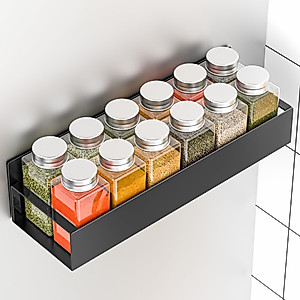 Hleelomi 6 Pack Magnetic Spice Rack Organizer Storage for Refrigerator and Oven, Fridge Organizers and Shelf