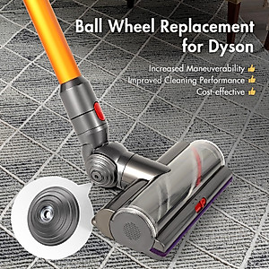 AFDD Ball Wheels Replacement Parts Compatible with Dyson V10 V11 V15 Vacuum Cleaner Replacement Wheel Parts for 100W High Torque Cleaner Head No. 970100-05