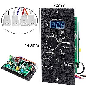 Digital Thermostat Kit for Traeger Control Panel Kit Parts Replacement, Upgrade Digital Thermometer Pro Controller Temperature Control Board for Traeger Pellet Grills, with Dual Meat Probes