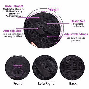 ANNISOUL Afro Wigs for Black Women Short Curly Afro Kinky Wig 70s Bouncy Huge Fluffy Puff Wigs Premium Synthetic for Cosplay and Daily