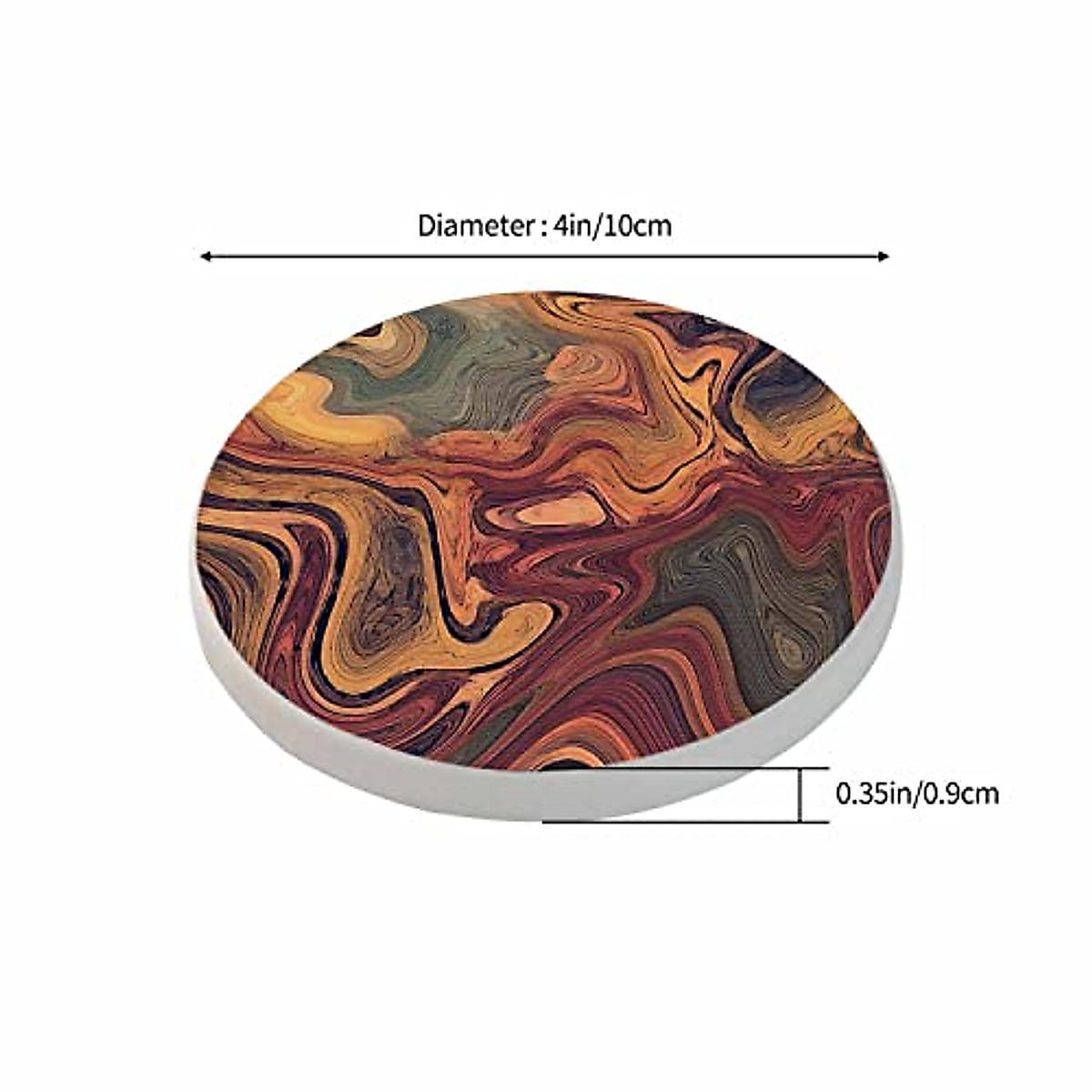 Pznen Painting in Impressionism Style Coasters for Drinks Office Coffee Table Liquid Splash Living Room Decor Set of 2 for Cold Drinks Wine Mugs and Cups 4 Inch