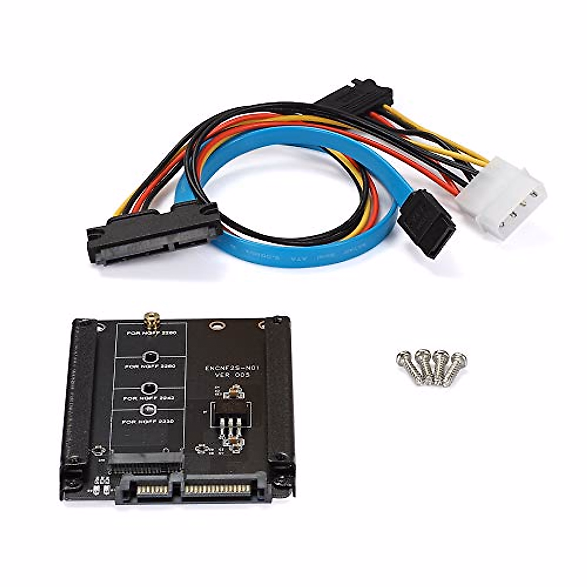 BEYIMEI M.2 NGFF to SATA Adapter Card, B-M Key, Supports 2230, 2242, 2260, 2280mm M.2 SSDs
