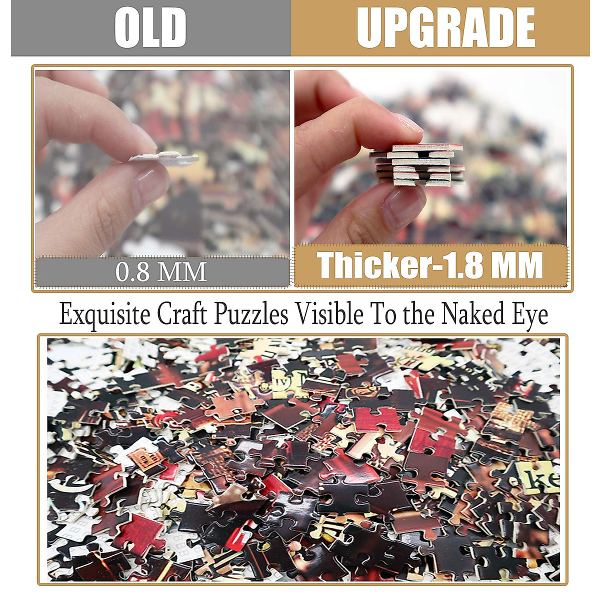 1000 Pieces 1.8MM Thickened Puzzle for Adults Educational Fun Game Intellectual Jigsaw Puzzle for Kids Decompressing Interesting Puzzle Home Decor Gifts(Colorful Garden)