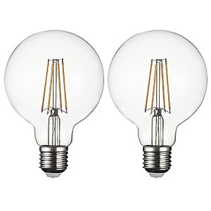 SD LUX Vintage Edison Light Bulb 8W 1000LM dimmable 100W Equivalent LED Bulb G30 Globe, Warm White 2700K E26 Medium Base, 2 pcs (2)