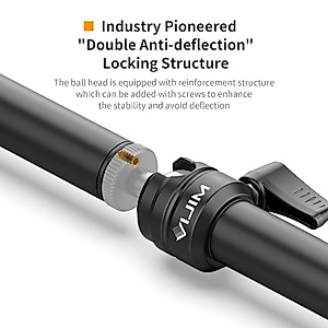 JUSMO LS04 Flexible Arm, Detachable 2-Section Magic Arm for Small Cameras, Lights and More