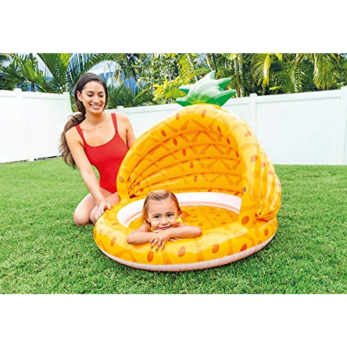 Intex Pineapple Baby Pool, 40in x 37in, for Ages 1-3