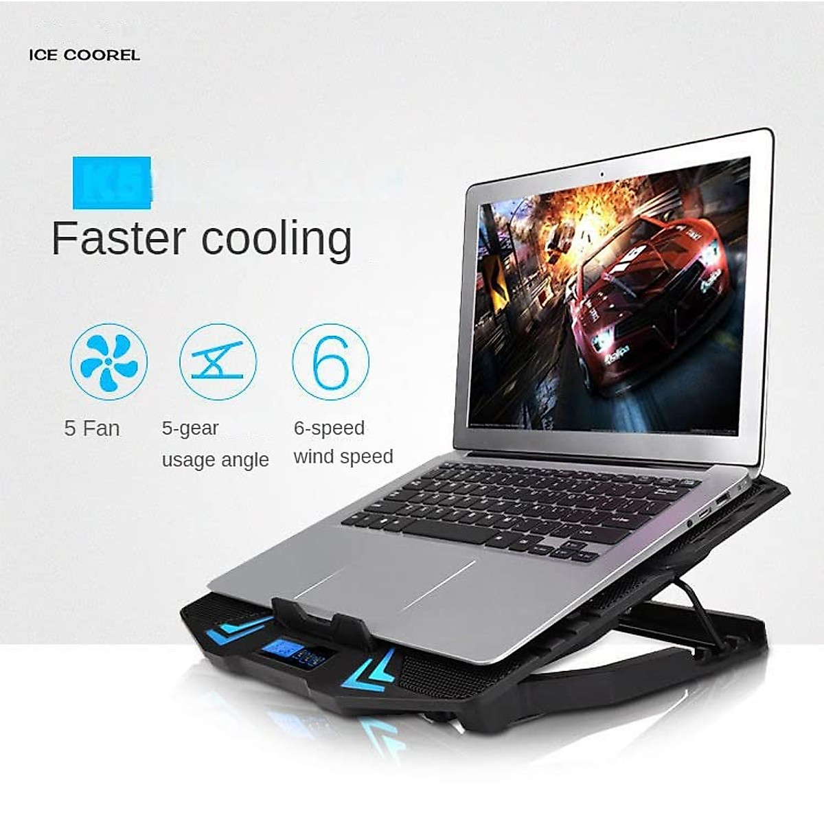 Laptop Cooling Pad Gaming Laptop Cooling Pad Slim USB Powered Laptop Cooler with 2 Fan and Stand for 14-15.6 Inch Laptops (Pink)