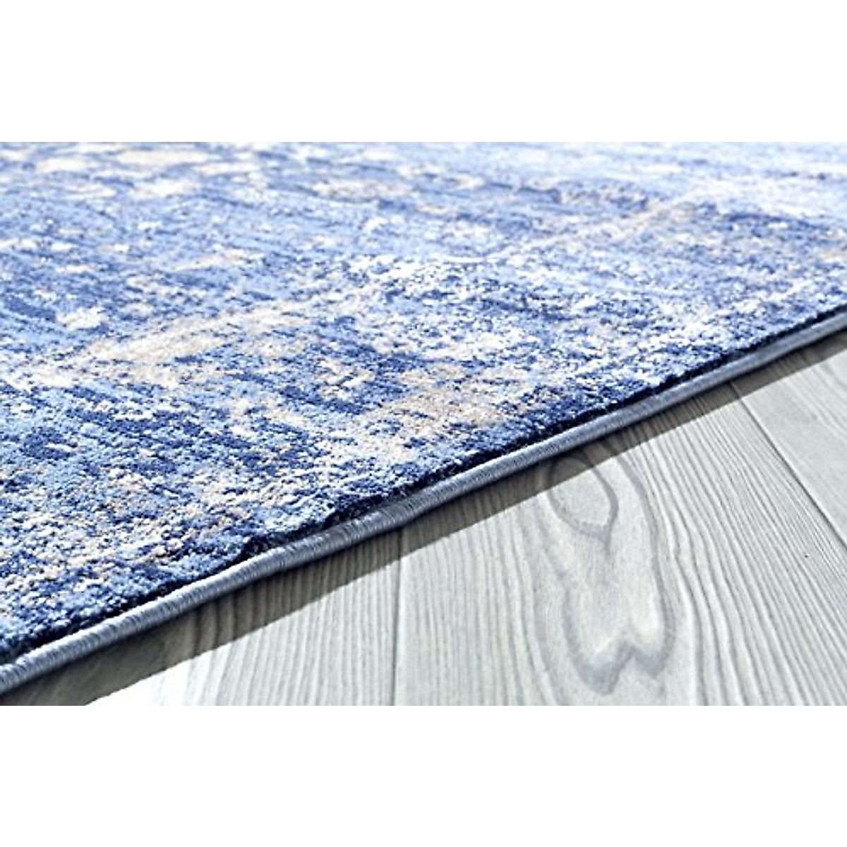 Luxe Weavers Distressed Blue 5 x 7 Area Rug Vintage Carpet