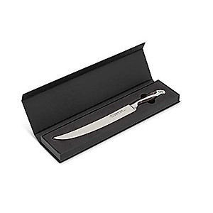 Hammer Stahl 10-Inch Scimitar, X50CrMoV15 Forged German High Carbon Steel Meat Knife with Quad-Tang Pakkawood Handle - Butcher's Breaking Cimitar Knife