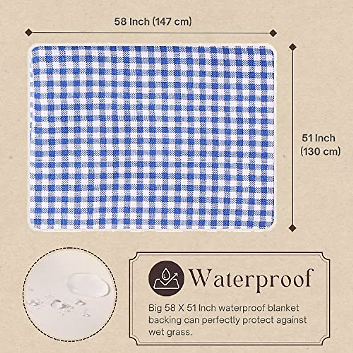 Flexzion Picnic Basket for 4 Person, Rectangular Wicker Picnic Basket Set, Insulated Picnic Case with Waterproof Lining and Blanket, Napkins, Cutlery Set, Wine Glasses, Bottle Opener and Plates