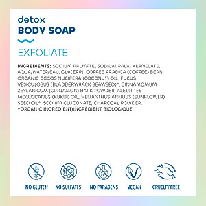 Seaweed Bath Co. Detox Body and Facial Bar Soap Duo, 3.75 Ounce (Pack of 2), Sustainably Harvested Seaweed, Charcoal, Volcanic Ash