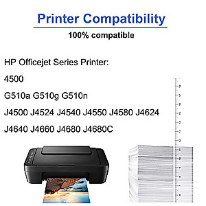 SuperInk 1 PK Remanufatured CC656A High Capacity Ink Compatible for HP 901XL Color Ink Cartridge use in Officejet 4500 G510a J4524 J4540 J4550 J4680 Printer