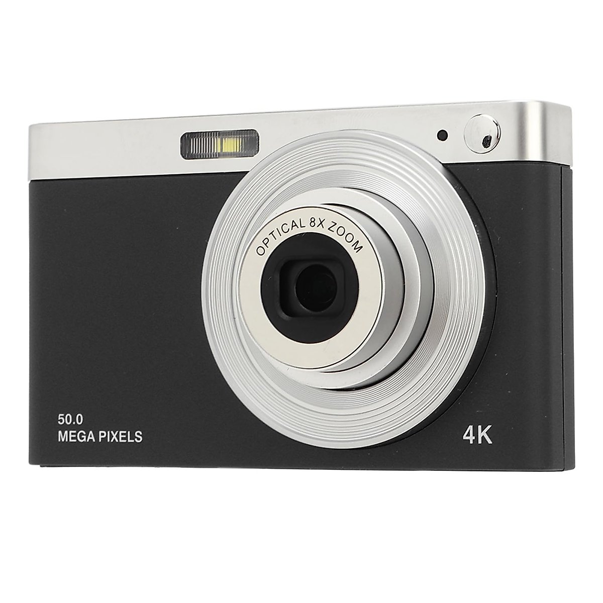 4K Digital Camera, Full HD 50MP 16X Digital Zoom Compact Point and Shoot Camera, Lightweight Small Vlogging Video Camera with Built in Flash & Filters, for Beginners Kids Teens